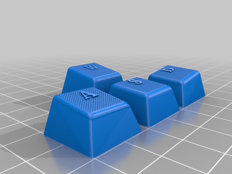 Free 3D file W A S D Textured Keycaps with lettering ⌨️・3D printing ...