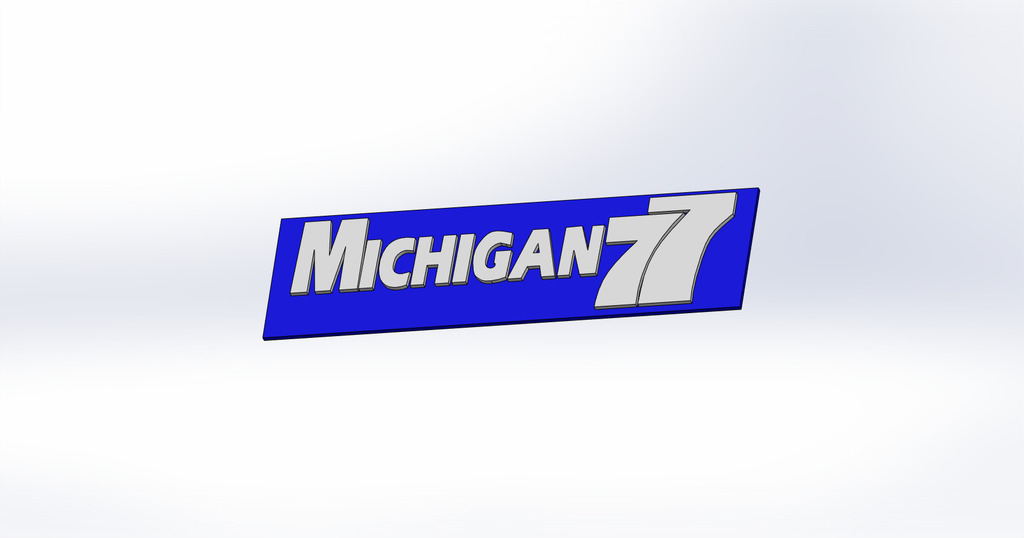 Free 3D file Michigan 77 Logo 🚗・Model to download and 3D print・Cults