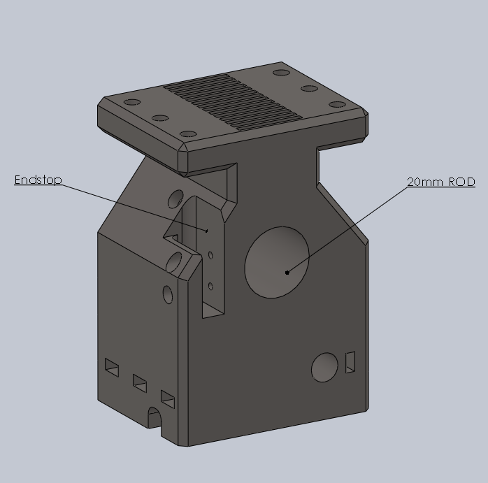 3D file Y-axis bar support ROOT 3 🧑‍🔧・3D print model to download・Cults