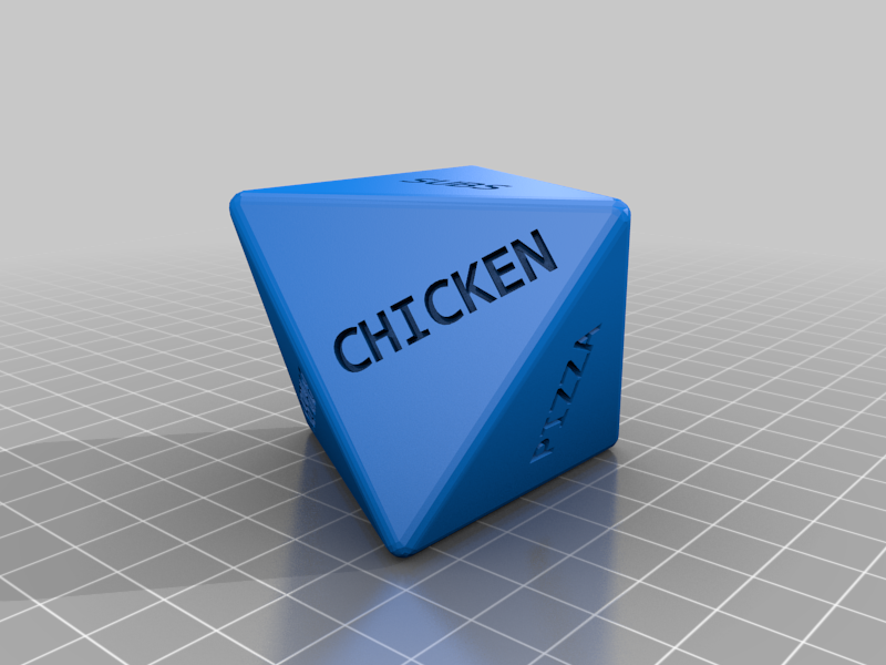 Free 3D file D8 die for food choices・3D printer model to download・Cults