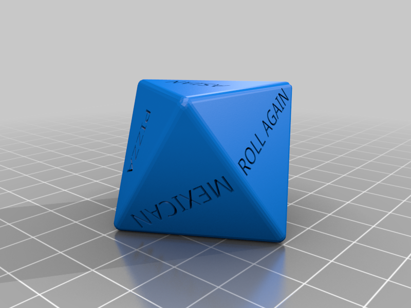 Free 3D file D8 die for food choices・3D printer model to download・Cults