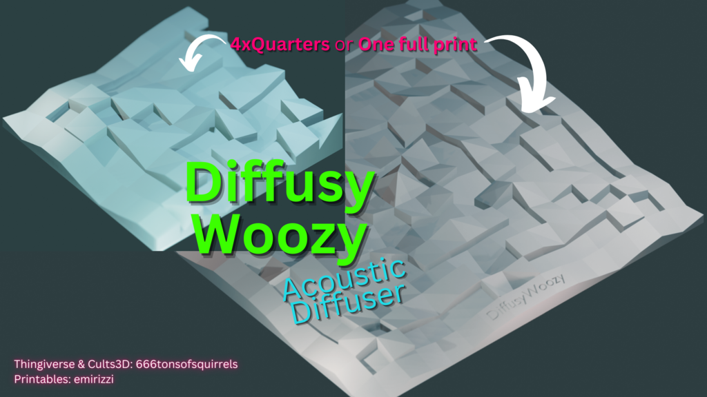 Free STL file DiffusyWoozy (acoustic diffuser)・3D print design to ...