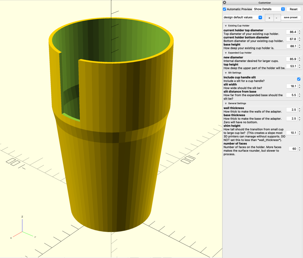 Free 3d File Customizable Cup Holder Adapter ・3d Print Object To