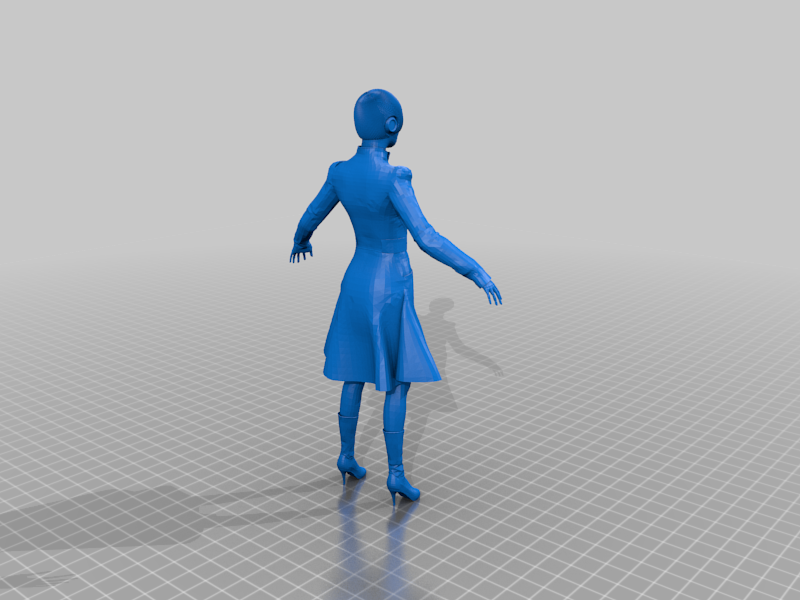 Free 3D file Atomic Heart Female Robot in T-Pose 💜・3D print model to ...