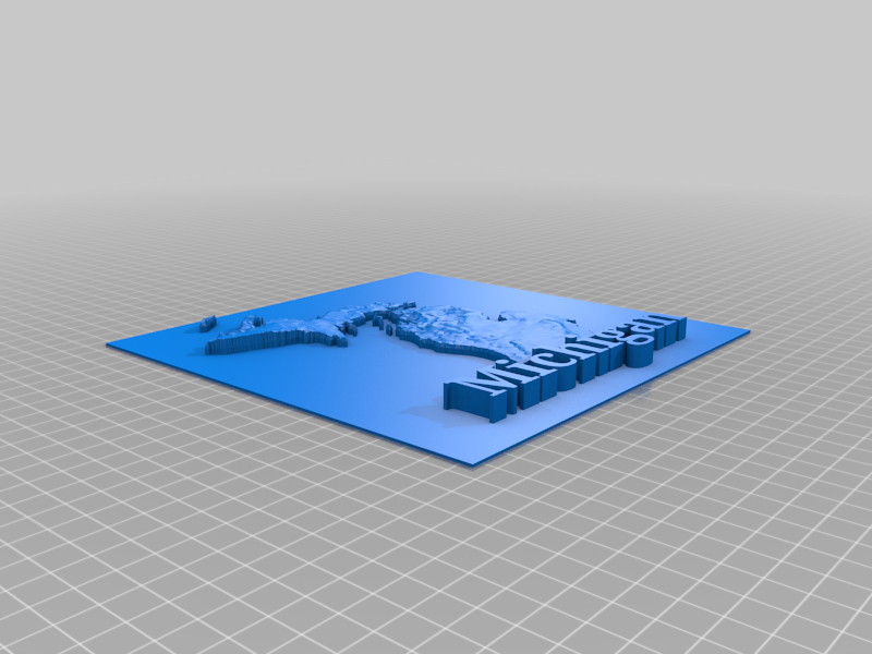 Free 3D file Michigan Map 🗺️・3D printing design to download・Cults