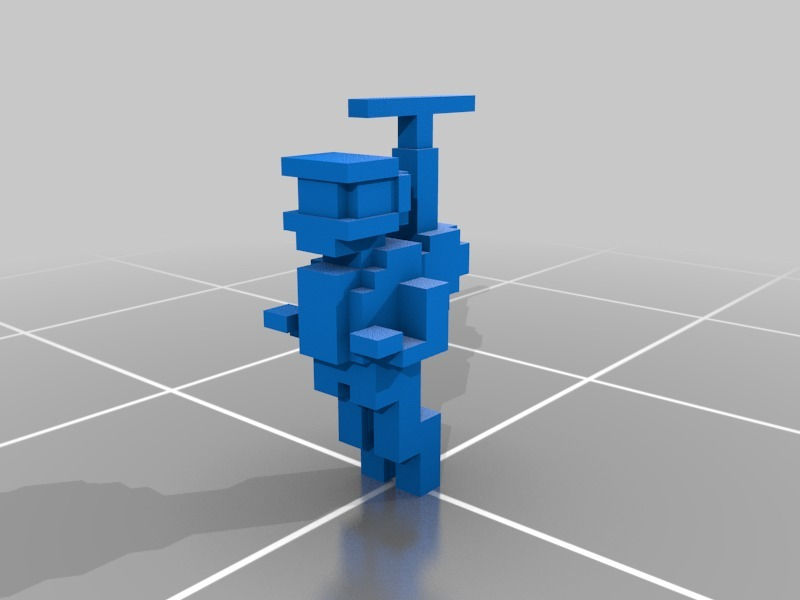 Free 3D file H.E.R.O. 8-Bit Figure 🚁・3D printer design to download・Cults