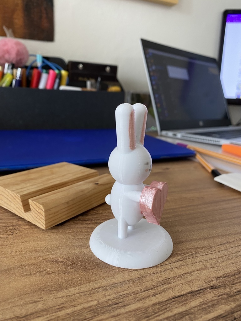 Free 3D file Rabbit with Heart・3D printing template to download・Cults