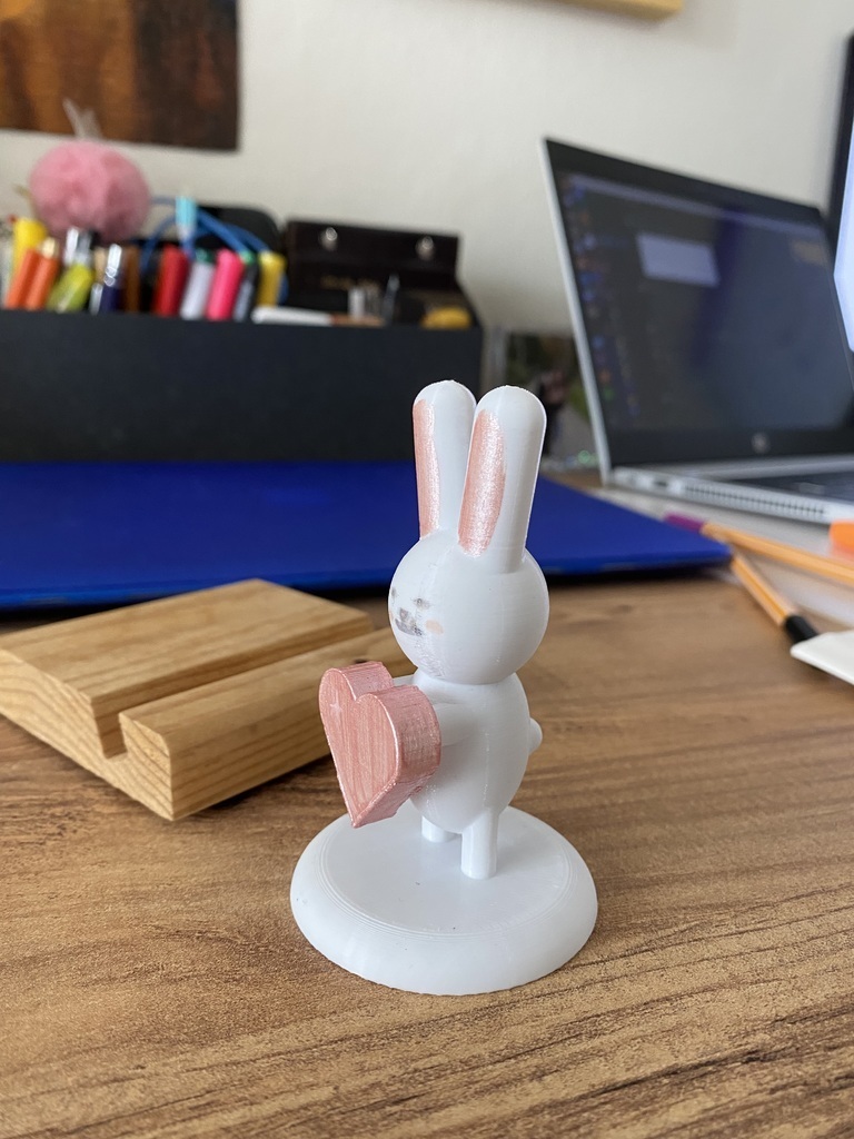 Free 3D file Rabbit with Heart・3D printing template to download・Cults