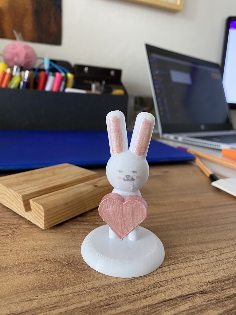 Free 3D file Rabbit with Heart・3D printing template to download・Cults