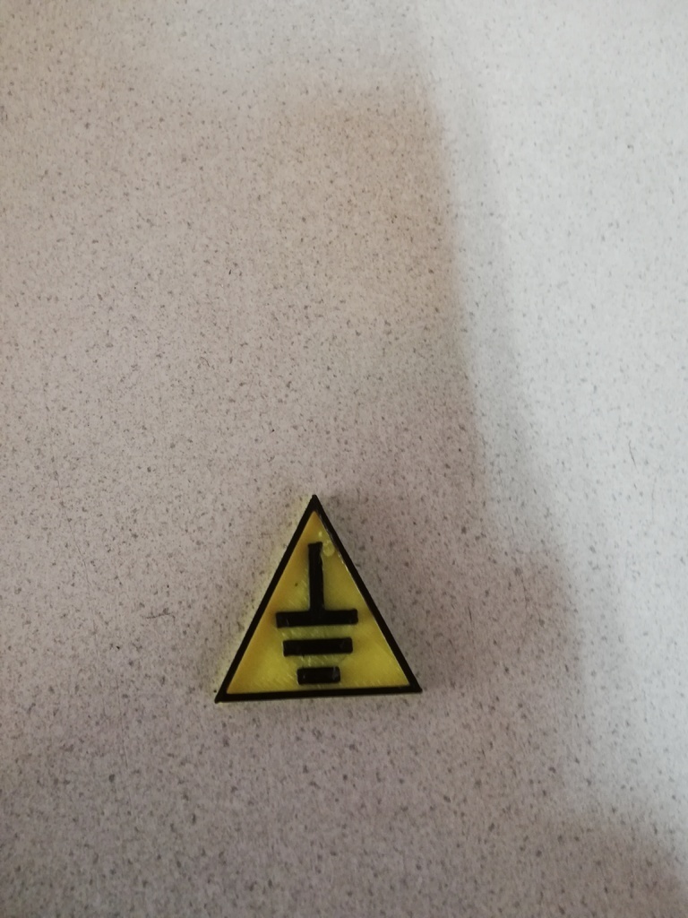 3D-Datei Warnzeichen Erdung / warning sign ground kostenlos・Design für ...
