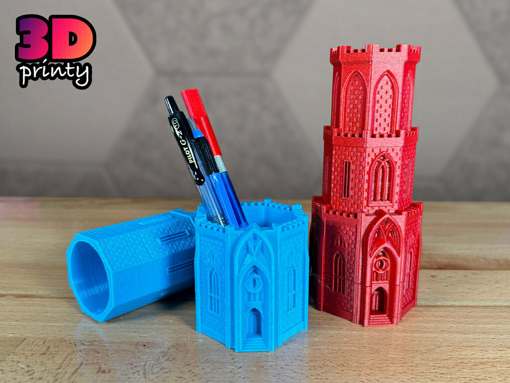 Free 3D file Dracula's Pen Holder Tower・3D print design to download・Cults