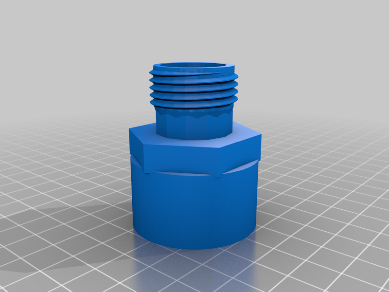 Free 3D file 1 1/2" to 3/4" NPT to Garden hose adapter・Template to ...