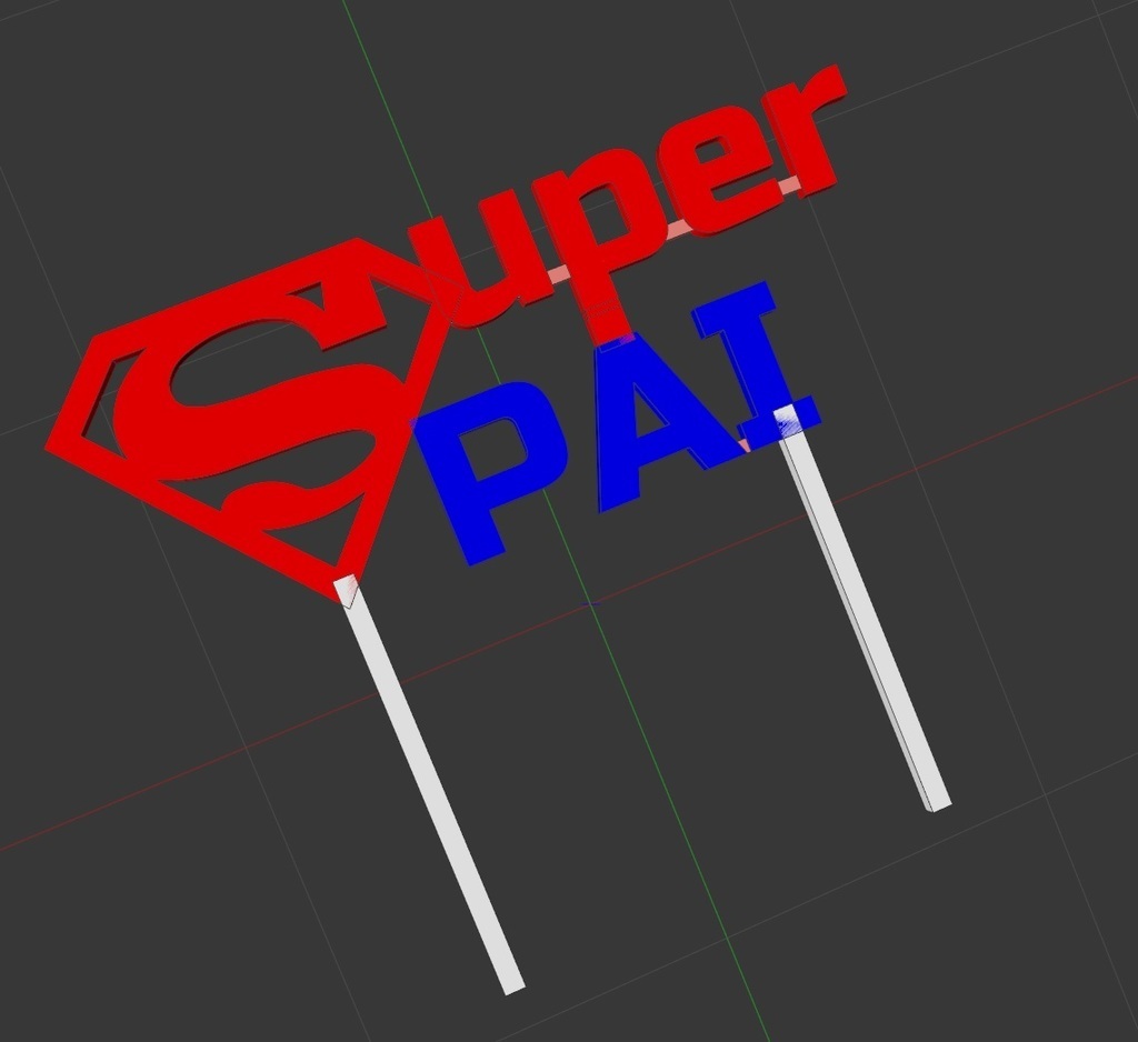 Fichier 3D gratuit Super Pai, Topper para Dia do Pai・Plan imprimable en 3D à télécharger・Cults