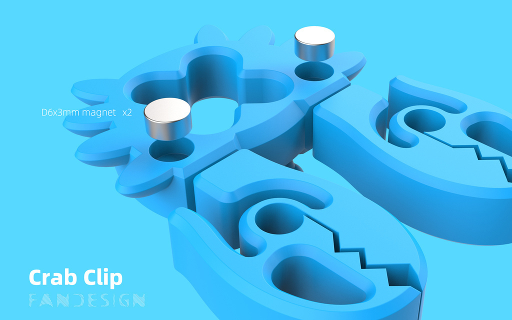 Free 3D file Crab Clip・3D print model to download・Cults
