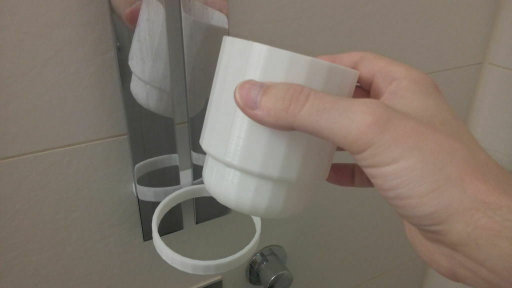 Free STL file Shower - Cup+Holder / Cup and holder・3D print design to ...