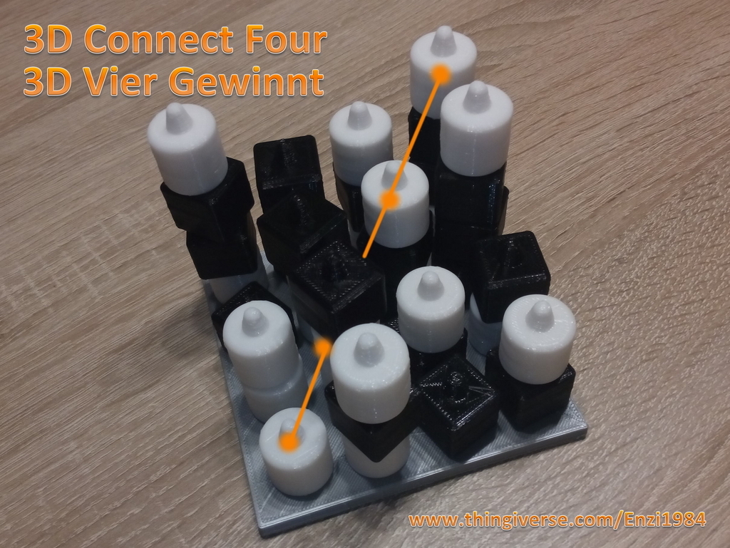 Fichier 3D gratuit 3D Connect Four boardgame / Jeu de plateau 3D à ...