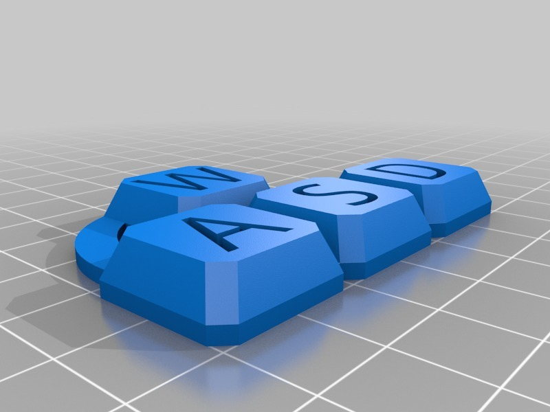 Бесплатный 3D файл WASD Keychain / Keyring 🗝️・3D-печать объекта для загрузки・Cults