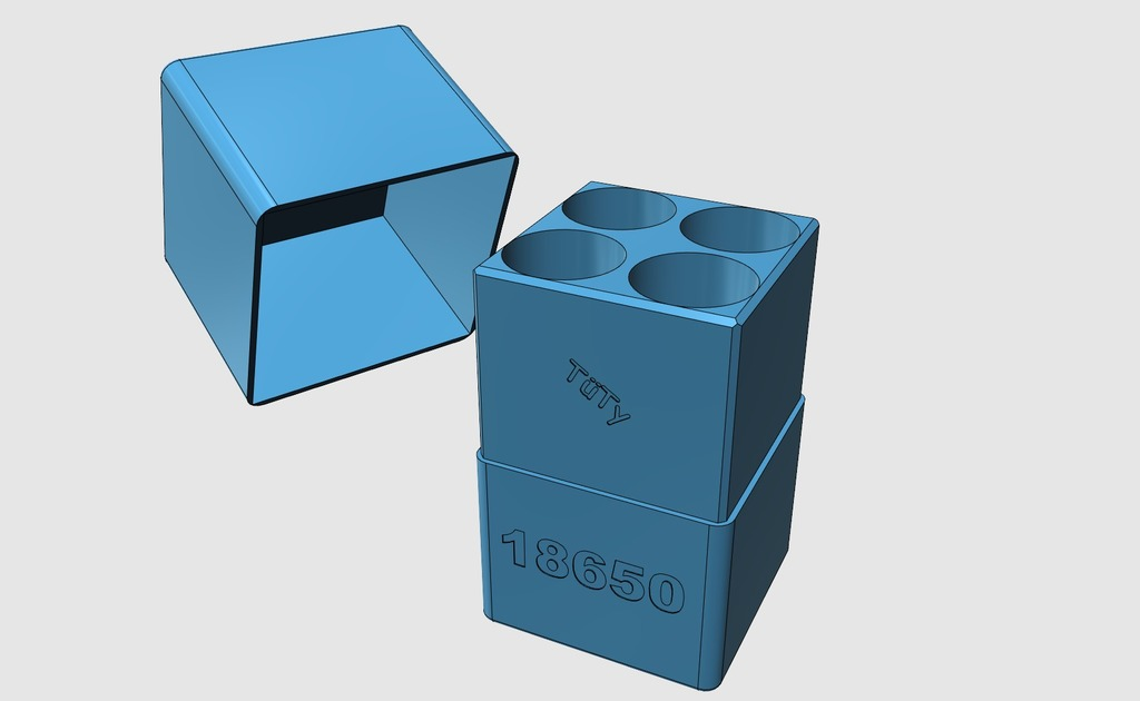 Free 3D file 18650 Battery Case 🔋・Model to download and 3D print・Cults