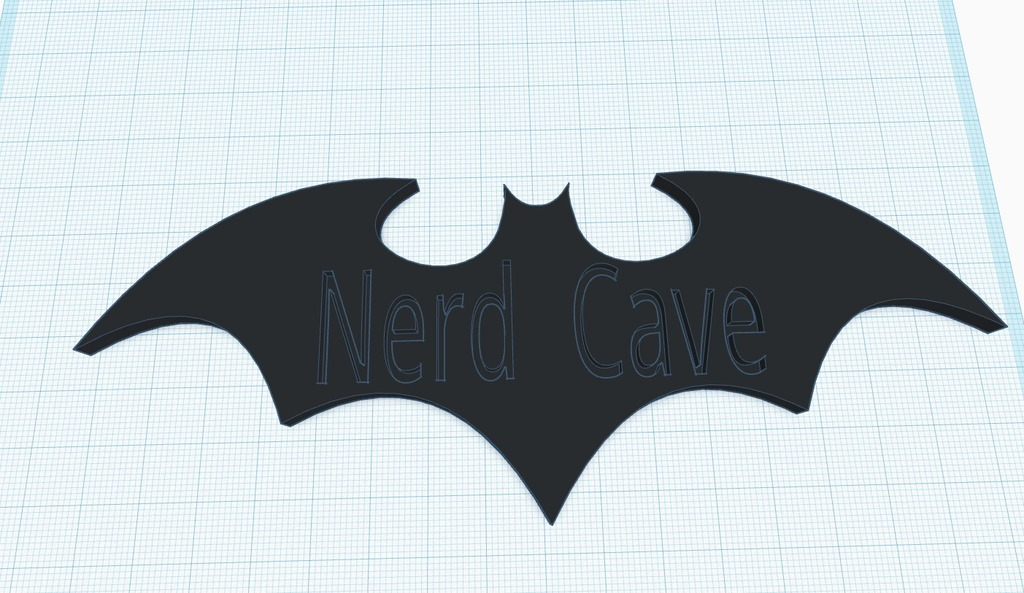 Free 3D file Nerd Cave Bat Sign Nameplate 🤓・3D printer model to ...