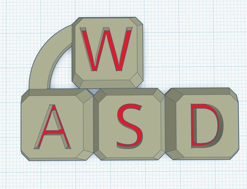 Бесплатный 3D файл WASD Keychain / Keyring 🗝️・3D-печать объекта для загрузки・Cults