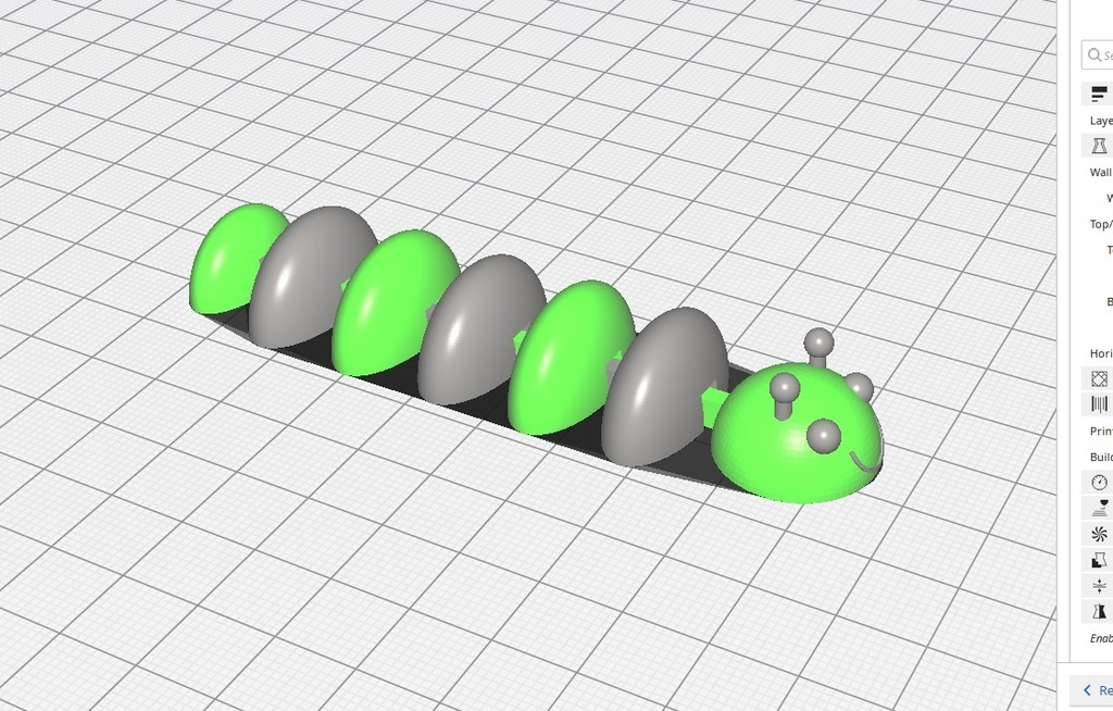 Free 3D file Caterpillar two colour・3D printing idea to download・Cults
