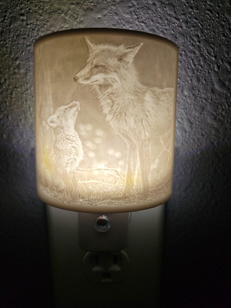 Free 3D file Fox Night Light Lithophanes・3D printing design to download ...