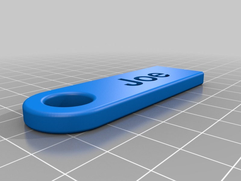 Free 3D file JOE - My Customized Personalized Key Chain・3D printing template to download・Cults