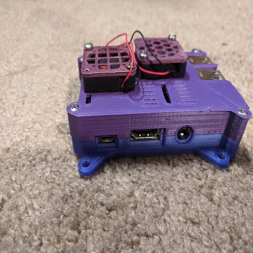 Free 3D file RaspiPi 3(B/B+) Dual 30mm Fan Case with Pi-Cam and DSI ...