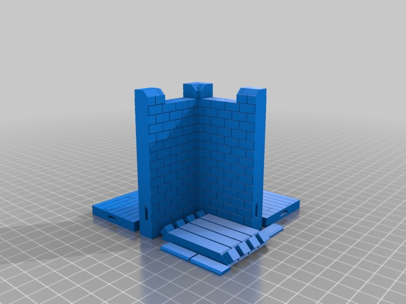 Free 3D file 28mm modular castle walls 🏰・3D printable design to ...