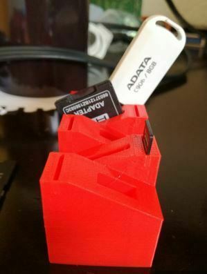 Free 3D file USB and SD card holder (And micro SD)・3D printing idea to ...