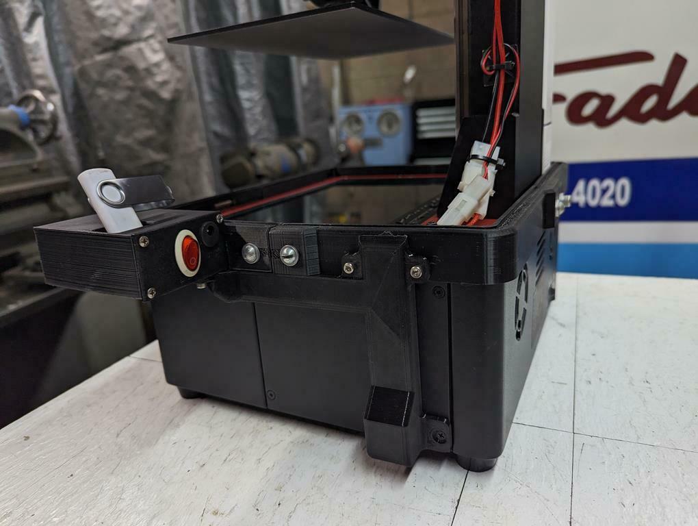 Free 3D file Elegoo Saturn 8K Heater, riser & USB connector and louver ...