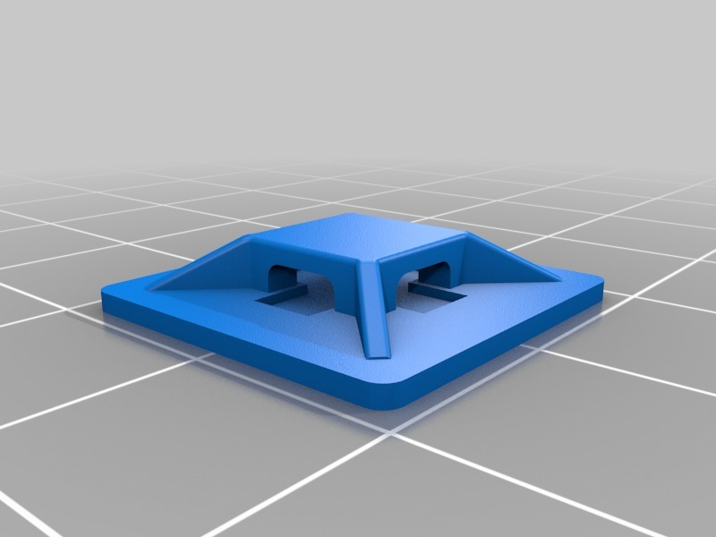 Fichier 3D gratuit cable tie socket - Klebesockel・Modèle pour ...