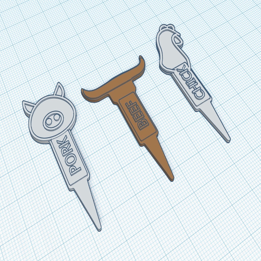 Free 3D file BBQ Pin (beef, pork, chicken) 🧷・3D print design to ...