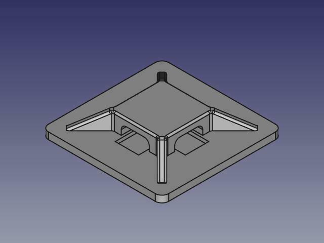 Fichier 3D gratuit cable tie socket - Klebesockel・Modèle pour ...