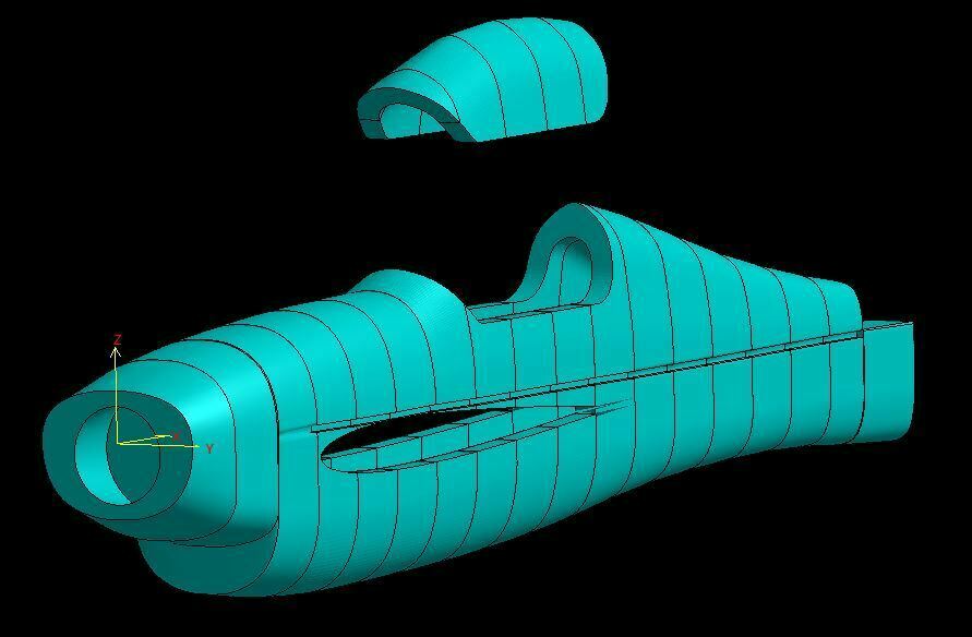 Free 3D file Cowling and air intake for modelplane (Caliber 22 V-tail ...