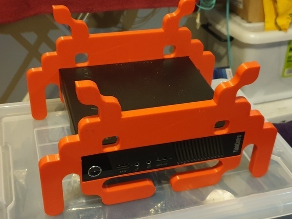 Free 3D file Space Invader stand for Lenovo Tiny M93P 🛰・3D printable ...