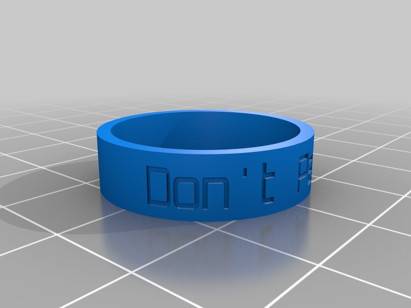 Free 3D file dont panic ring 💍・3D print design to download・Cults