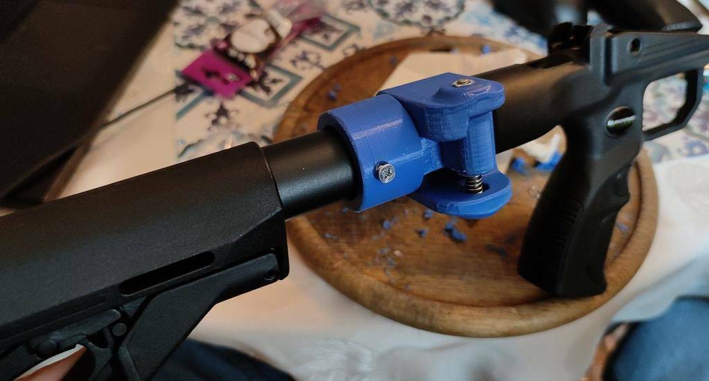 Free 3D file Folding Stock adaptor for Junxing Drakon or FMA Supersonic ...