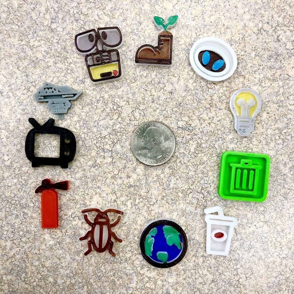 Free 3D file Wall-E Theme Tiles 🧑‍💻・3D printable object to download・Cults