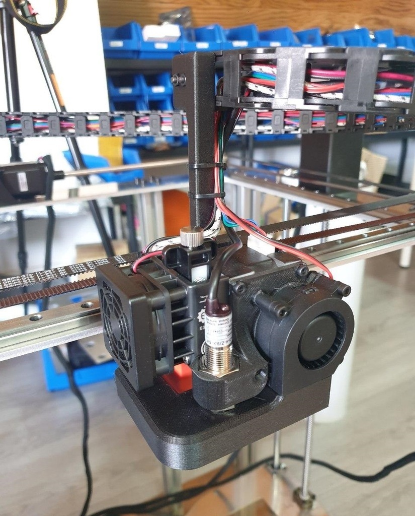 Free 3D file Hemera E3D Volcano V6 Mount + Inductive sensor + Layer Fan ...