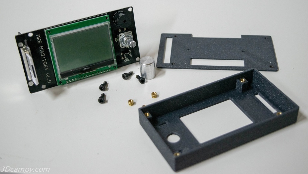 Free 3D file LCD MKS Mini 12864 Mount Enclosure Box Caja・3D print ...