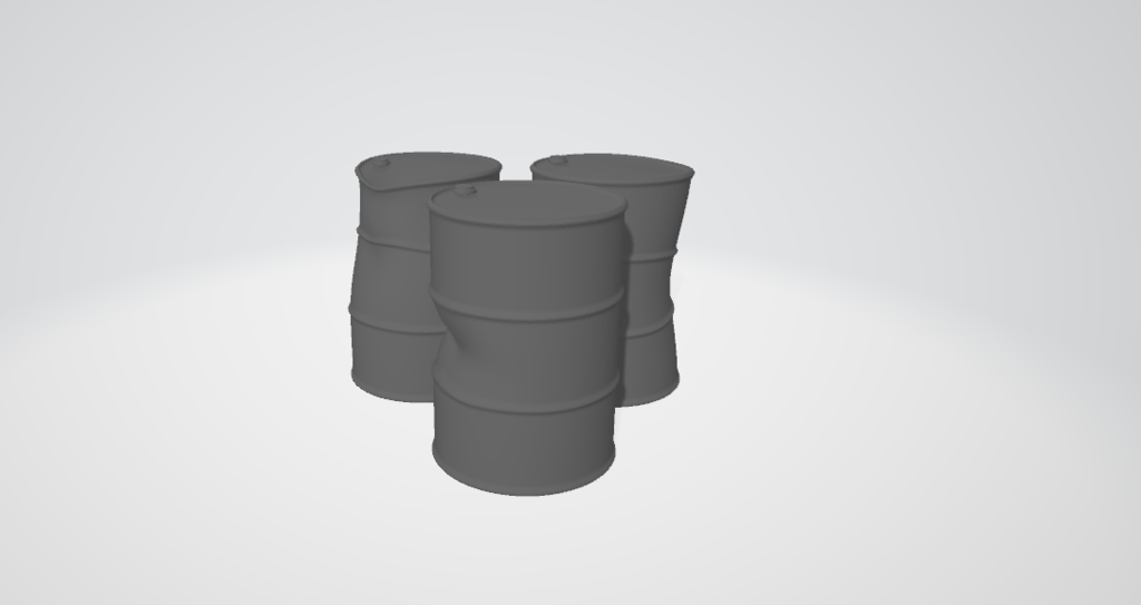 Free STL file 1:35 scale set of damaged oil barrels・Template to ...