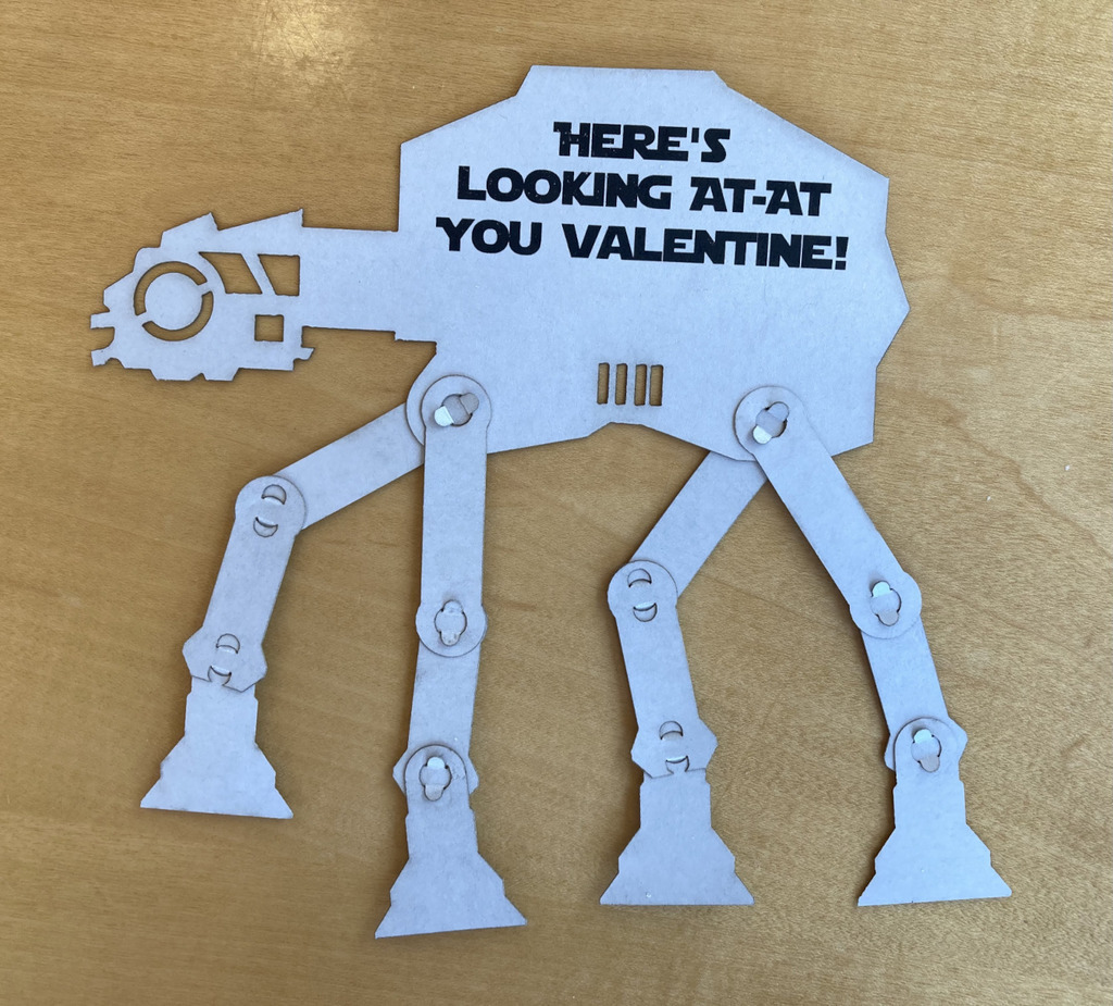 Free 3D file Articulated laser-cut AT-AT card 🎨・3D printable design to download・Cults