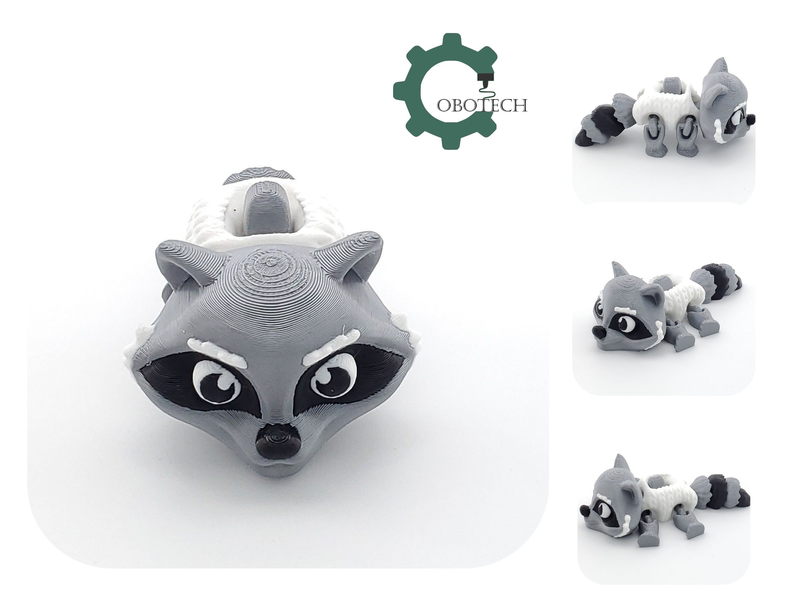 STL file Articulated Raccoon by Cobotech, Articulated Dragon , Fidget ...
