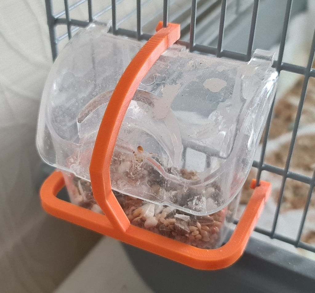 Free 3D file Savic bird cage feeder locker 🐦・Template to download and ...