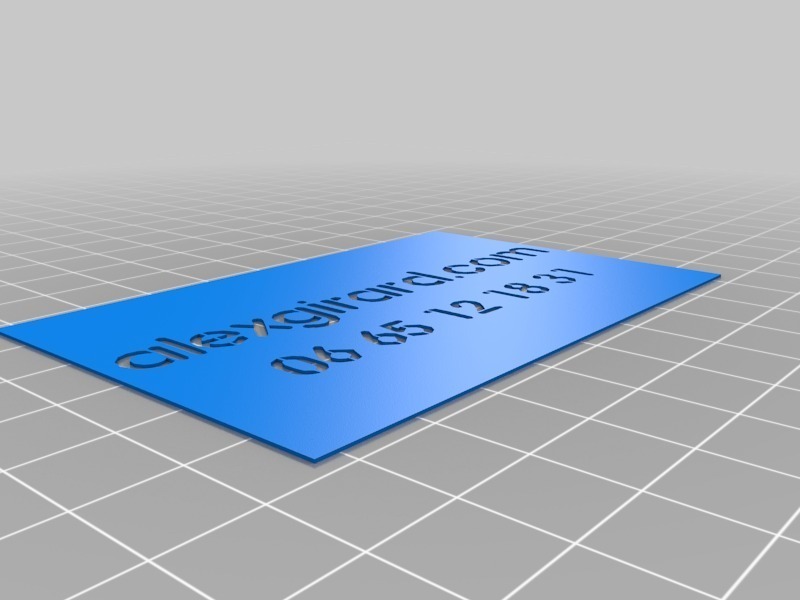 Free 3D file alexgirard.com visit card・3D printer design to download・Cults