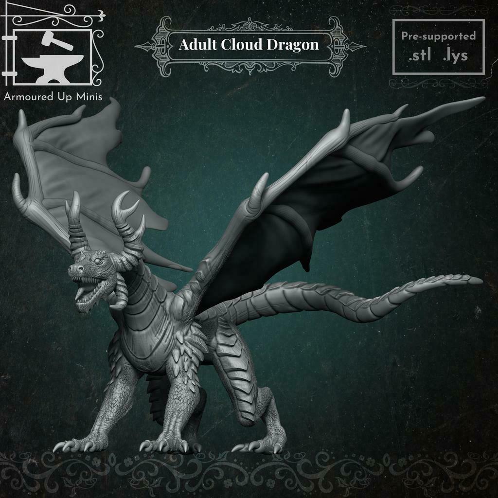 Archivo 3D gratis Dragón Nube Adulto・Plan de la impresora 3D para descargar・Cults