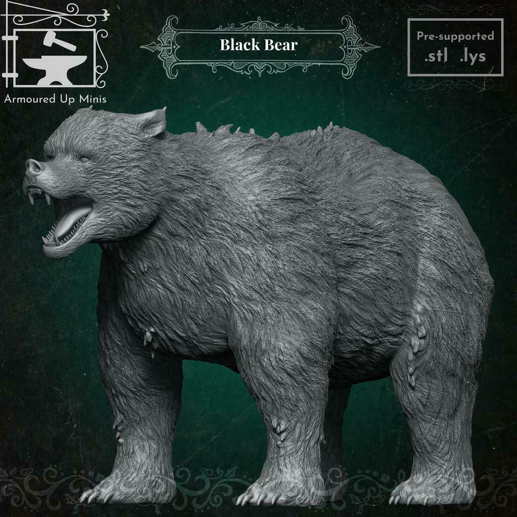 Free STL file Black Bear 🐻・3D print object to download・Cults