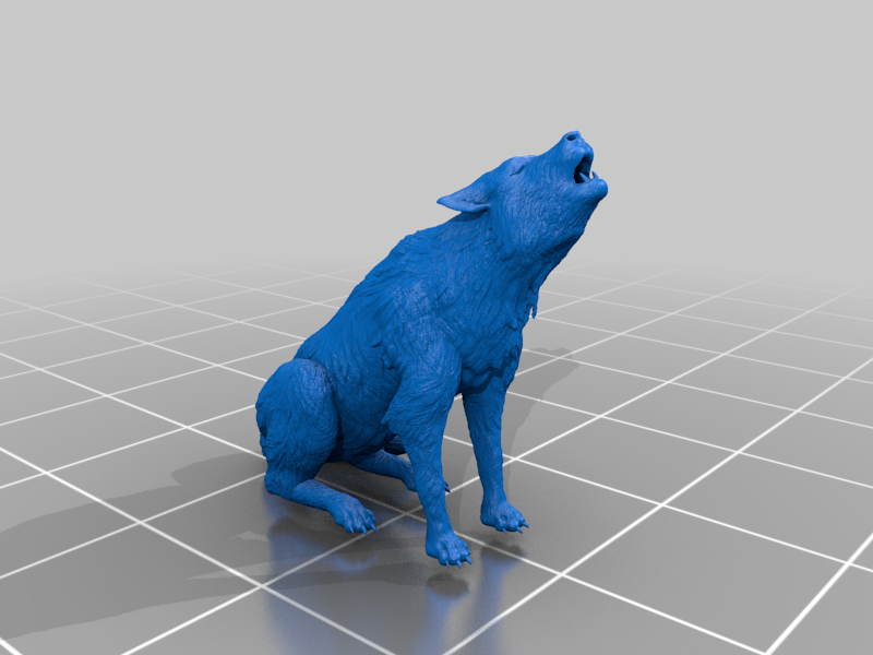 Free STL file Wolf - Howling 🐺・3D printable model to download・Cults