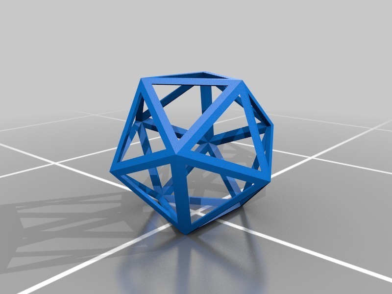 Free 3D file Icosahedron with thin legs・3D printer design to download・Cults
